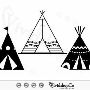 Tipi Svg, Tipi Tent Svg, Tepee Svg, Indian Teepee Svg, Clipart, Cut ...