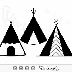 Tipi Svg, Tipi Tent Svg, Tepee Svg, Indian Teepee Svg, Clipart, Cut ...