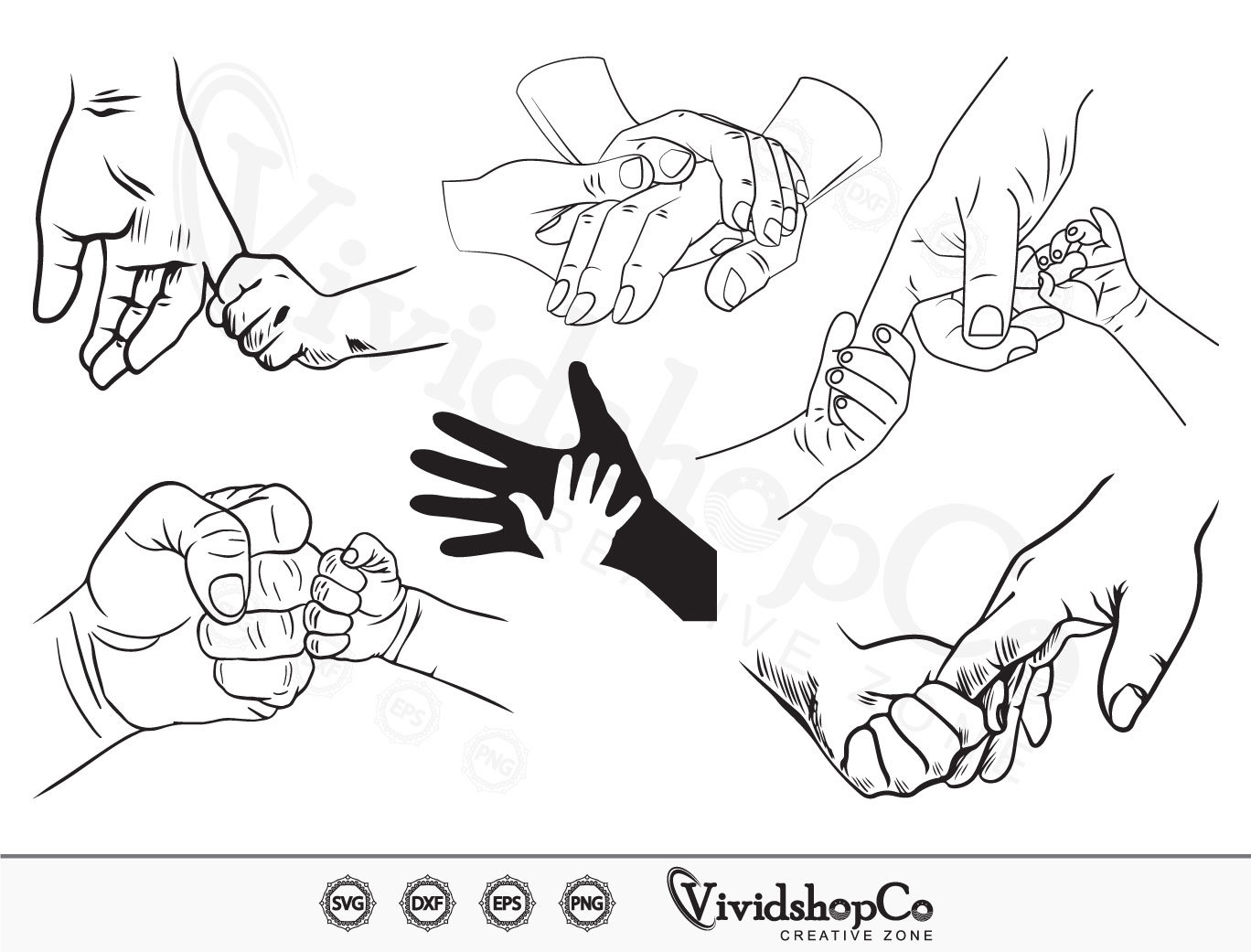 Padre e hijo mano SVG, padre e hijo, papá y bebé tomados de la mano ...