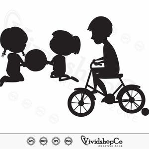 Children Play SVG, Children Playing, Kids Playing Svg, Vector ...