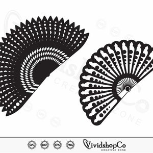 Hand Fan Svg, Japanese Fan Svg, Folding Hand Fan Svg, Spanish Fan Svg ...