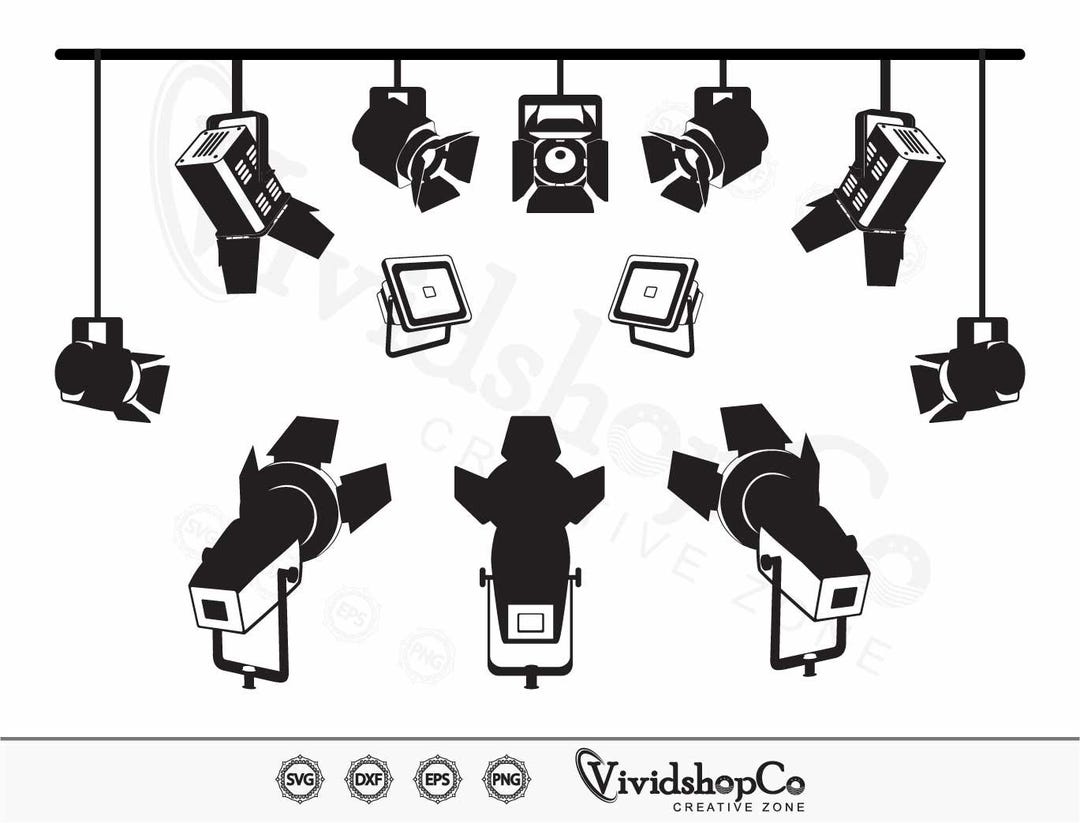 Stage Lighting Svg, Director Light Svg, Lighting Svg, Spotlight Svg ...