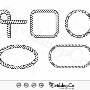 Rope SVG, Nautical Rope Svg, Nautical Knot Svg, Rope Frame Svg, Clipart ...
