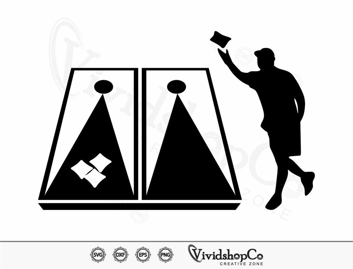 Cornhole Svg, Cornhole Boards Svg, Cornhole Playing, Cornhole Player ...