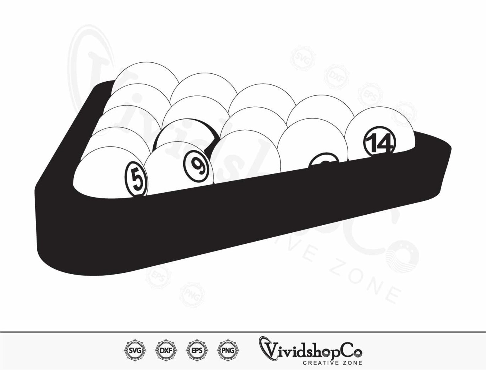 Billiard Black SVG, Snooker Svg, Pool Svg, Billiards Svg, Vector ...