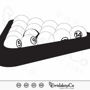 Billiard Black SVG, Snooker Svg, Pool Svg, Billiards Svg, Vector ...