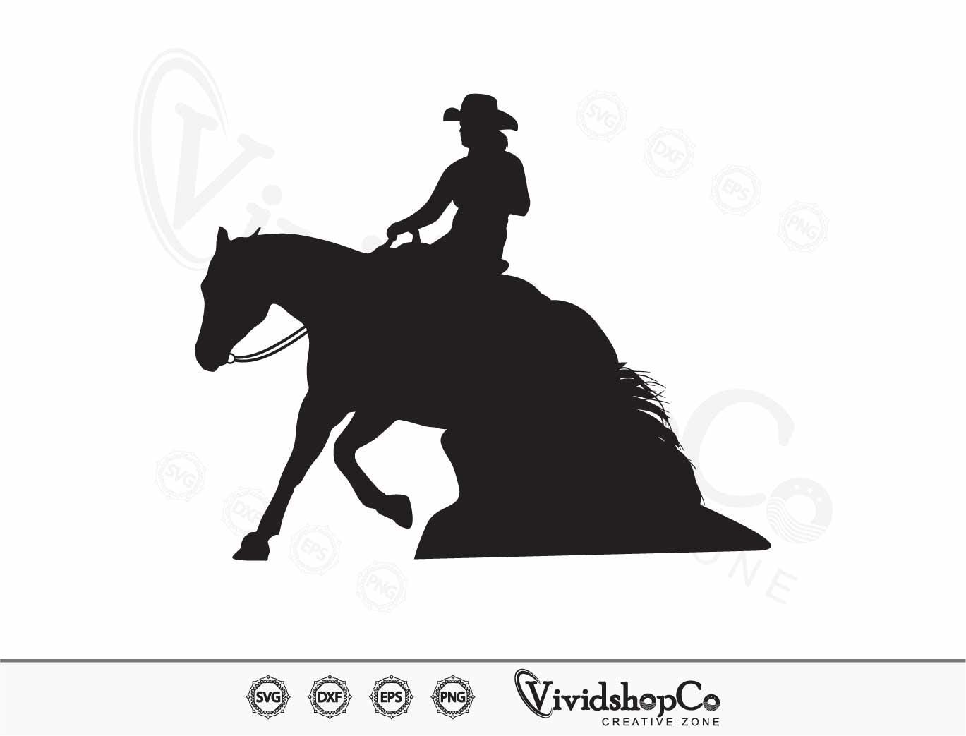 Reining Horse Svg, Sliding Stop Svg, Reiner Svg, Reining Western Horse ...