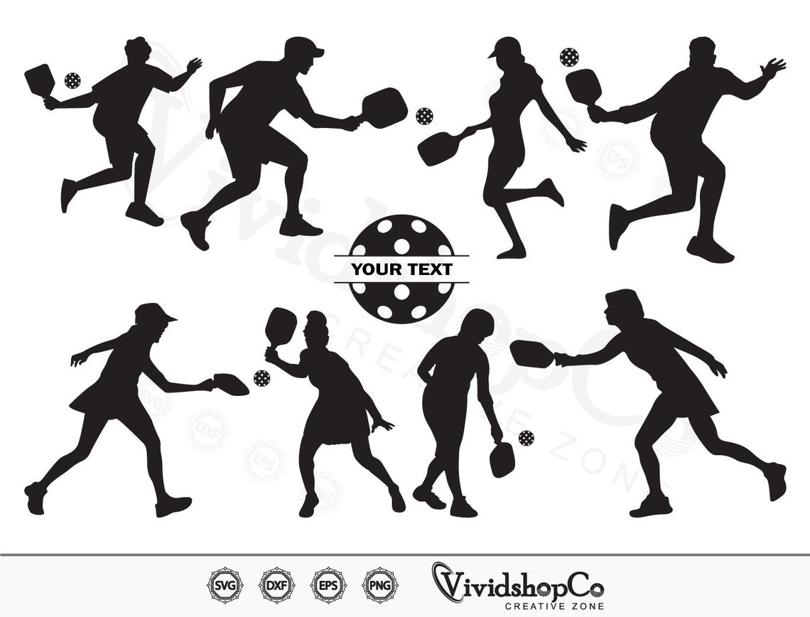 Pickleball Player SVG, Pickleball Svg, Clipart, Cut Files for ...