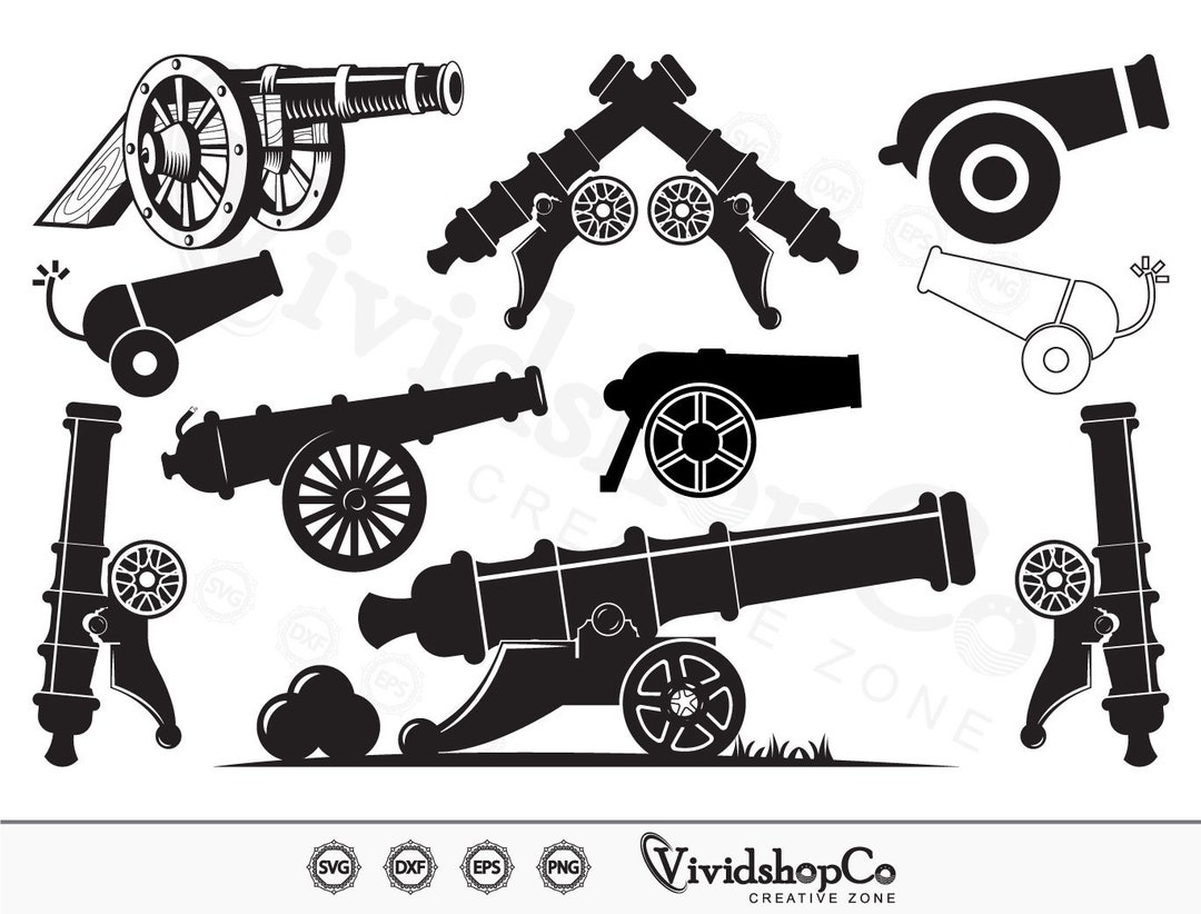 Cannon SVG, Military Weapon Svg, Cannon Clipart, Cannon Icon Svg ...