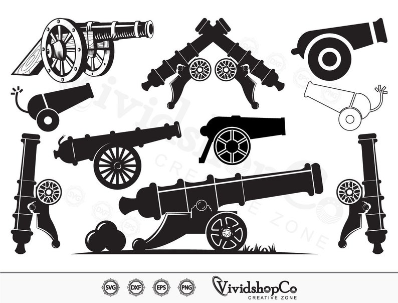 Cannon SVG Military Weapon Svg Cannon Clipart Cannon Icon - Etsy