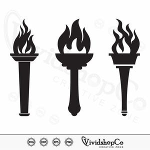 Burning Torch SVG, Torch Svg, Fire Torch Svg, Torch Light Svg, Clipart ...