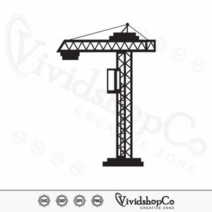 Tower Crane SVG, Construction Crane Svg, Building Crane Svg, Clipart ...