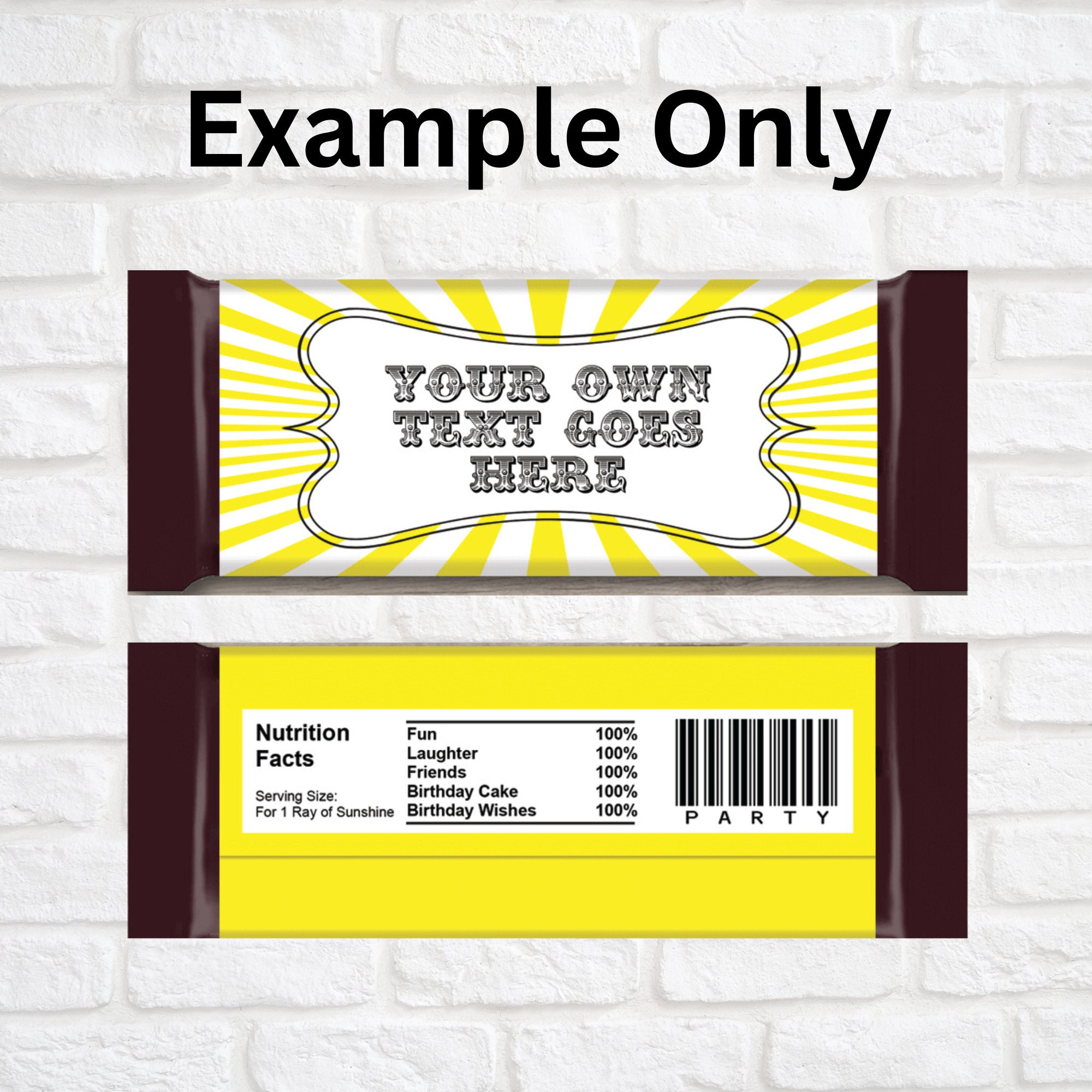 Custom Candy Bar Wrapper Template | DIY Hershey Label (PDF) - Etsy