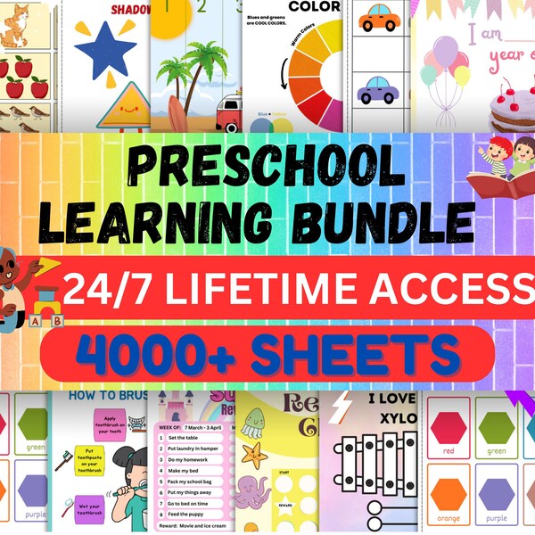 Preschool Worksheets - Etsy