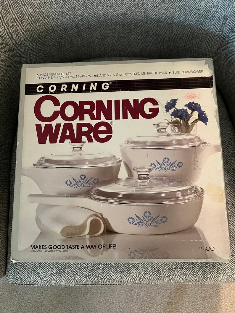 Corning Ware 6-piece Menu-ette Blue Cornflower Set - Etsy