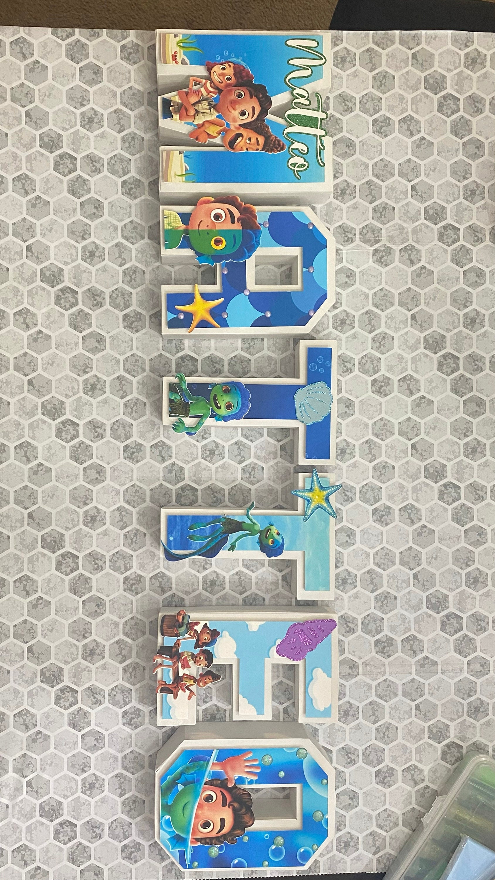 Luca 3D Name, Luca Birthday, Luca Party Supplies, Luca Party - Etsy