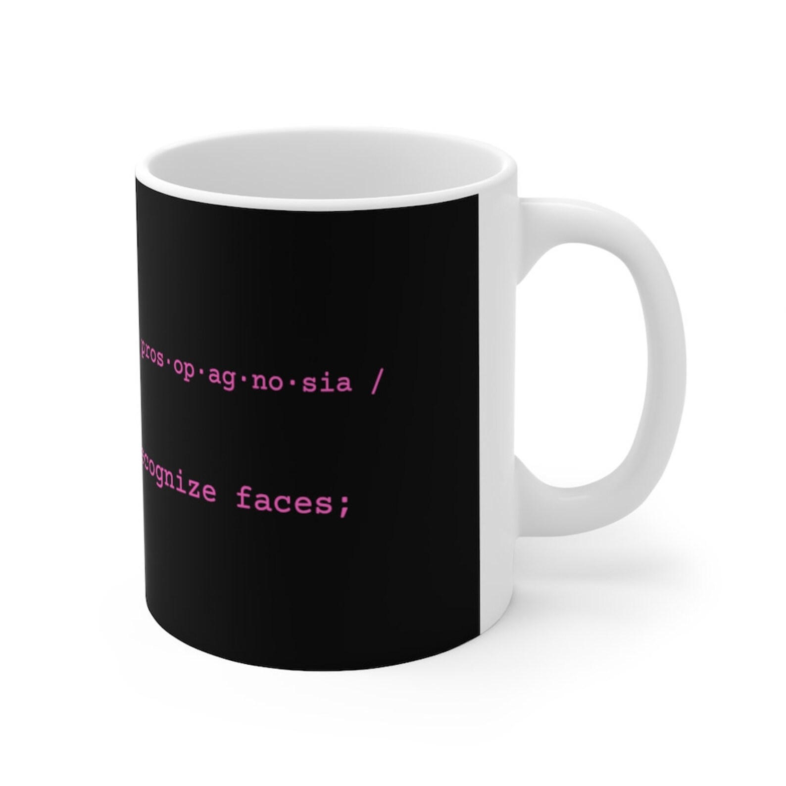 Prosopagnosia Mug, Face Blind Mug, Face Blind Cup, Face Blindness Mug ...