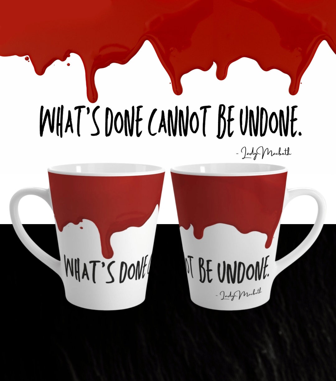 Macbeth Mug What's Done Cannot Be Undone Dark Academia - Etsy