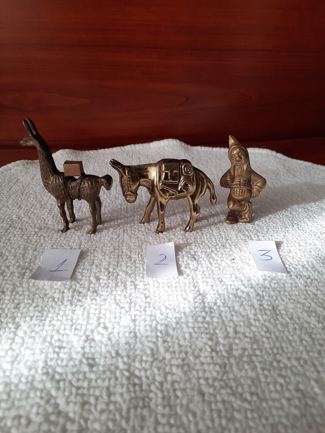 ONE Vintage Solid Brass Figurines / Housewares / Library Décor / Small ...