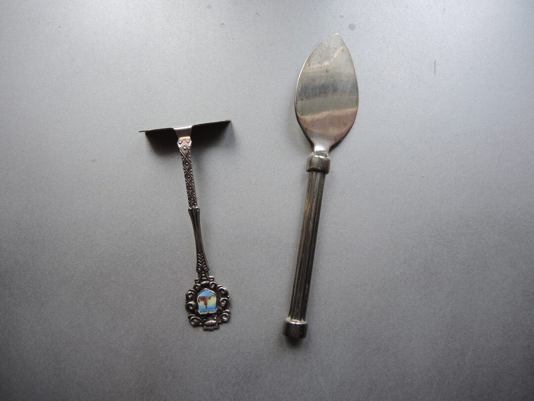 2x Vintage Collectible Small Table Cleaning Spoons / German Silver ...
