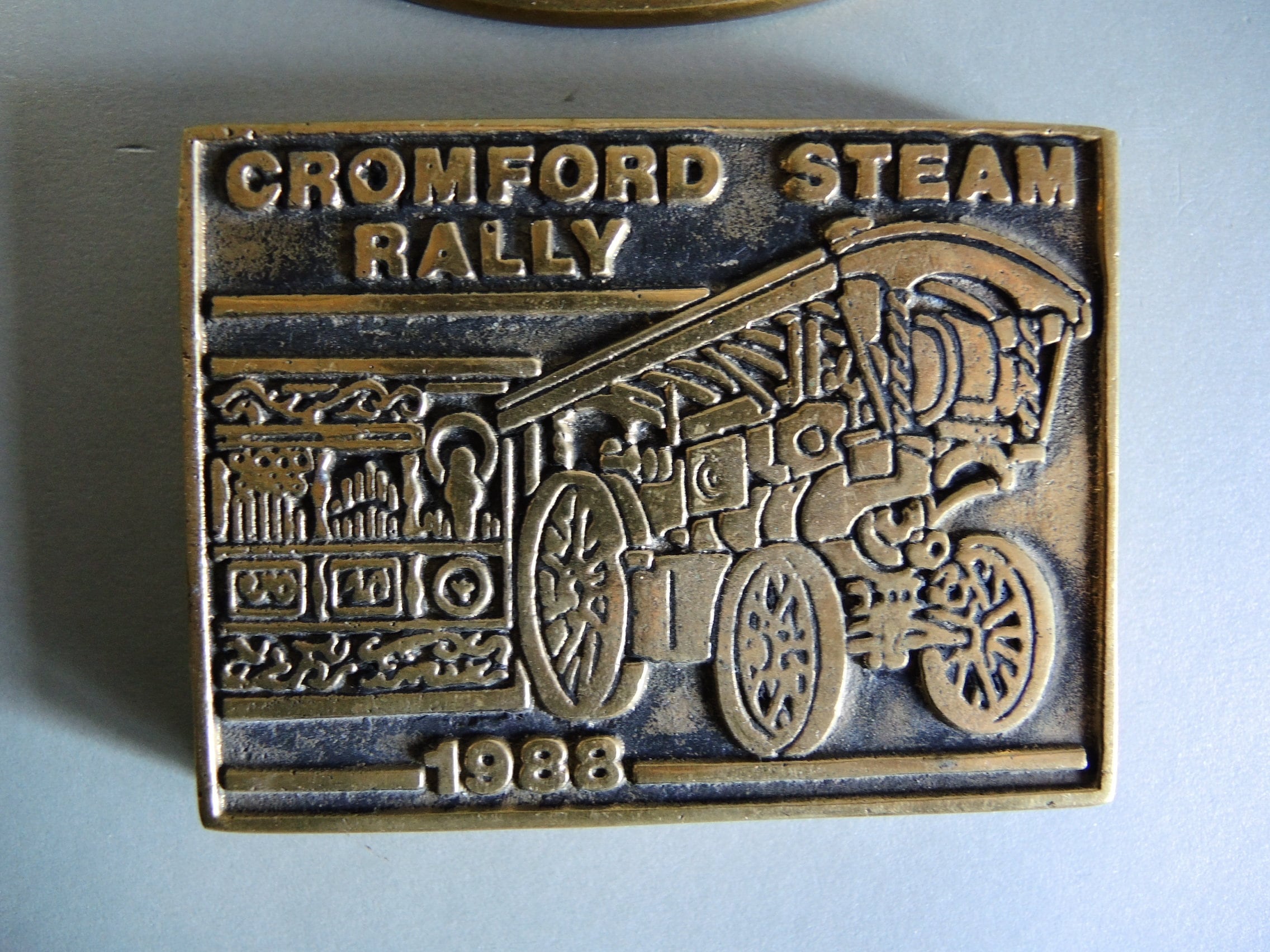 ONE Vintage England Cromford Steam Rally Brass Plaque Décor Sign ...