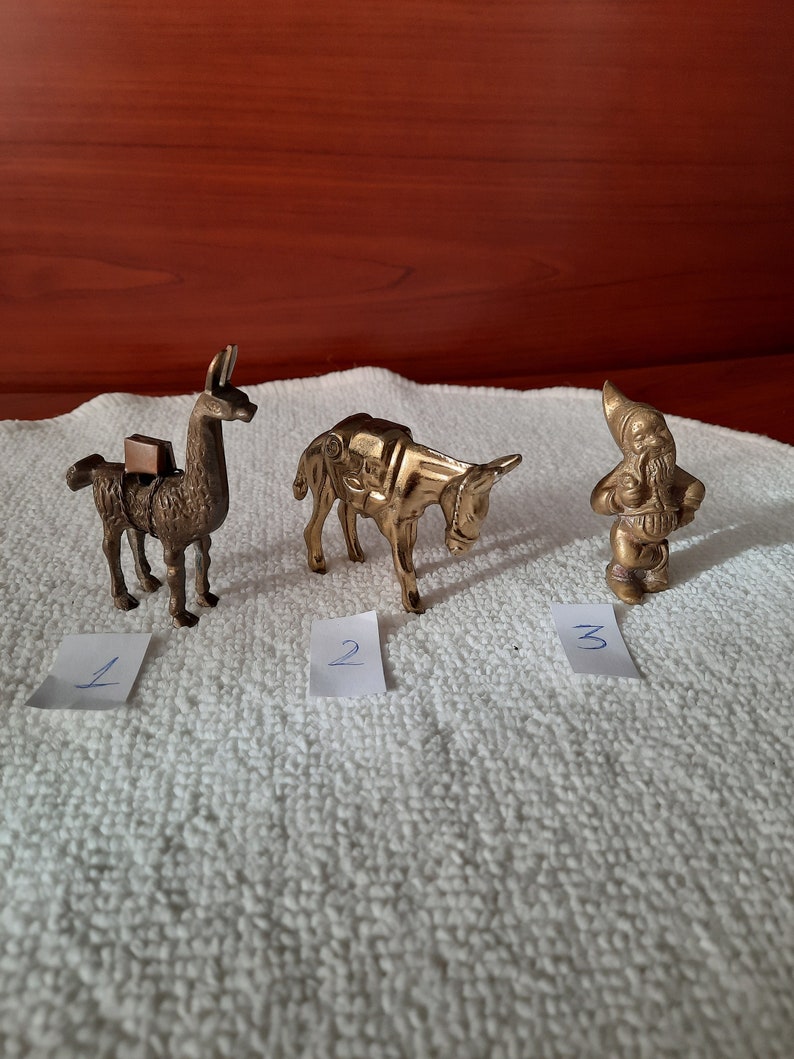 ONE Vintage Solid Brass Figurines / Housewares / Library - Etsy