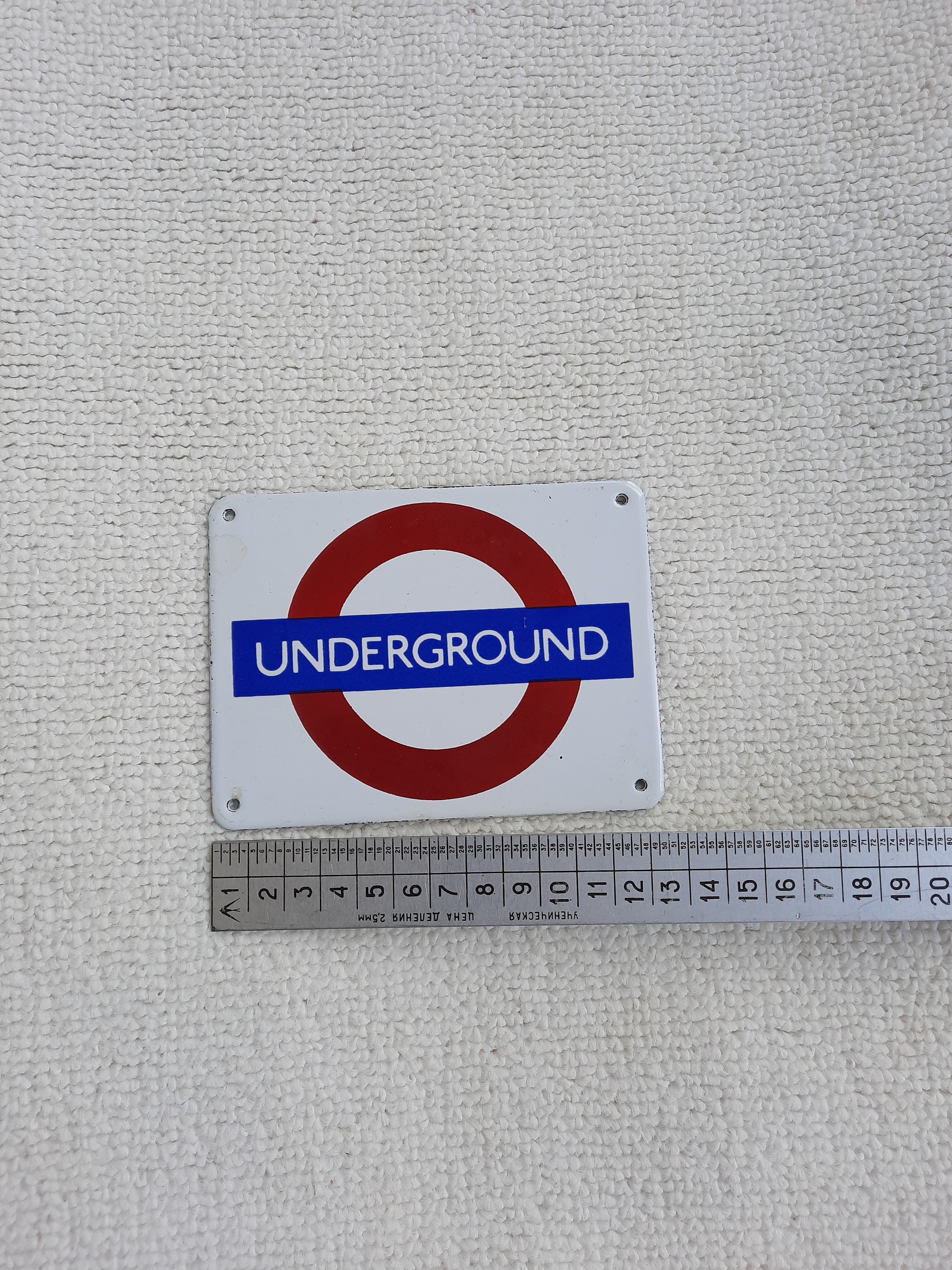 Vintage Underground Metal Sign / Souvenir Sign / Industrial | Etsy