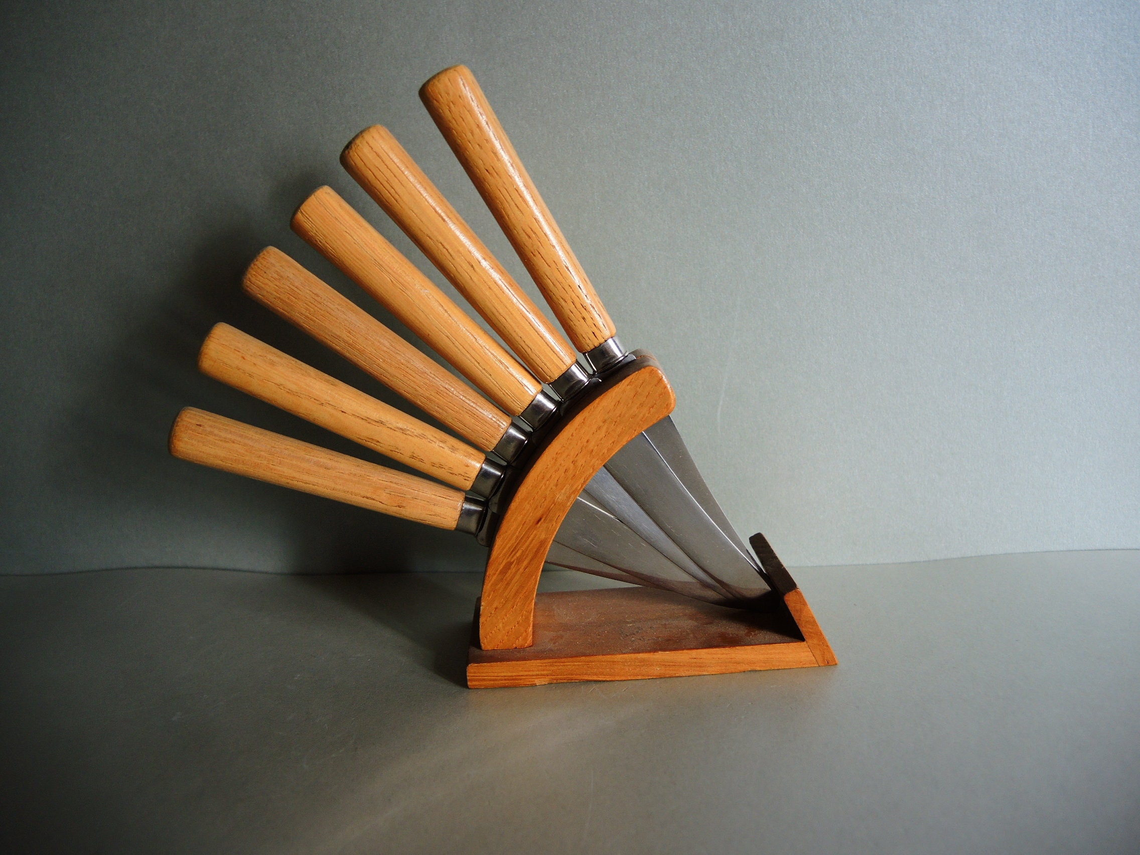 Vintage Swedish Fruit Side Knives With Stand / Karlsson Nilsson From ...