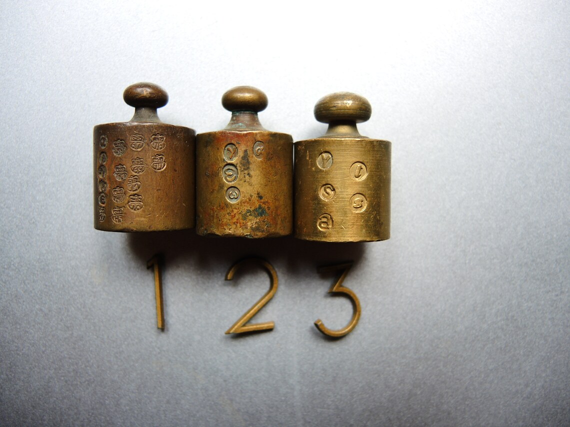 ONE Antique Solid Brass 100 Grams Weight for Scale / Brass - Etsy