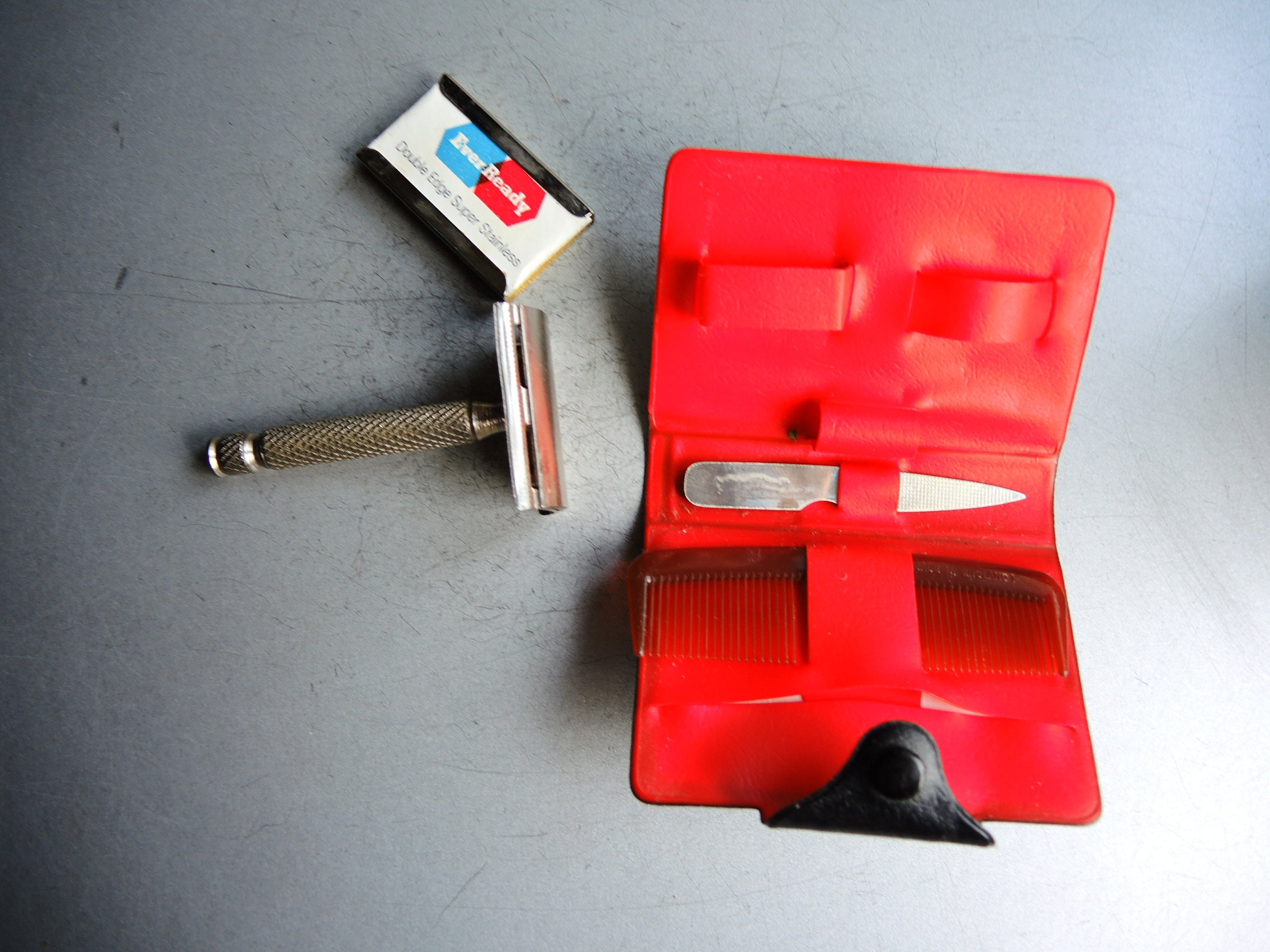 Vintage Solid Metal Folding Razor in Box / Made in Germany / - Etsy