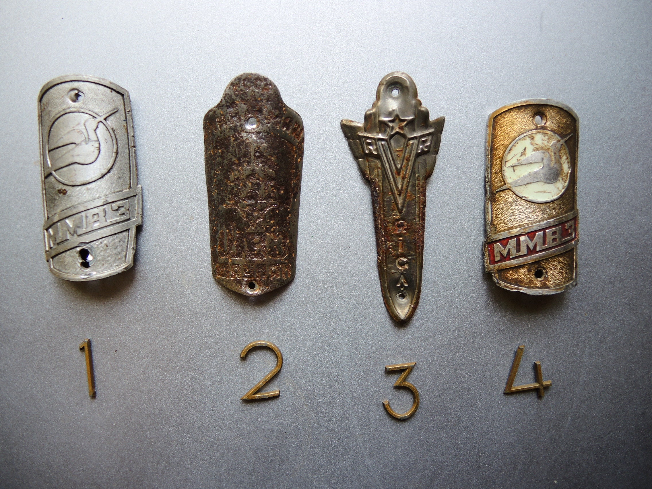 One Genuine Soviet Vintage Bicycle Head Badge / Original Bike Bicycle ...