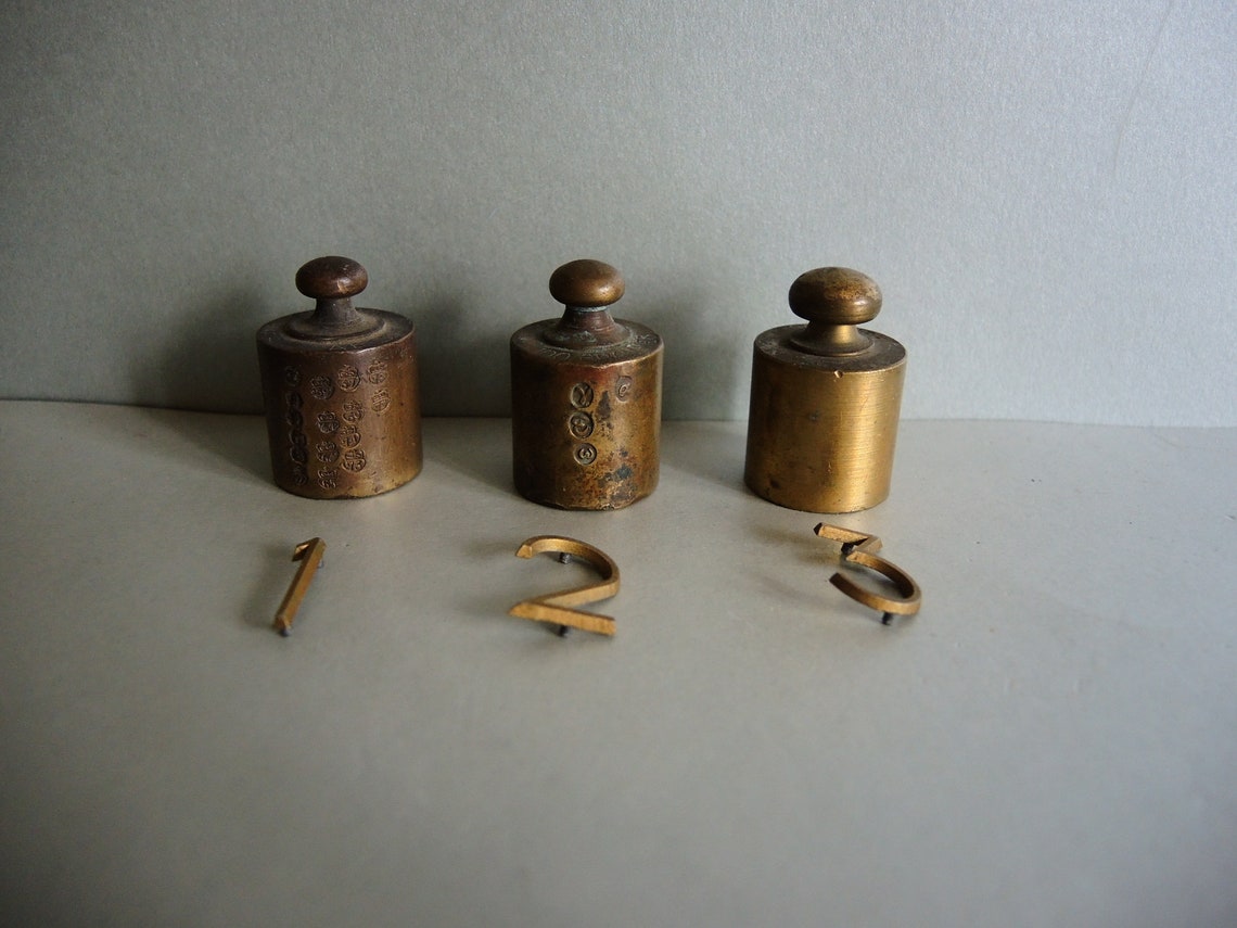 ONE Antique Solid Brass 100 Grams Weight for Scale / Brass - Etsy