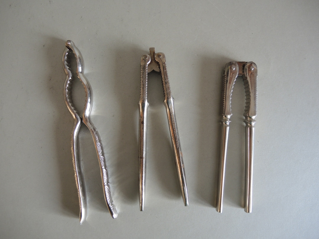 Set of 3 Vintage Solid Metal Nut Cracker / Similar Shape Nut Breaker ...