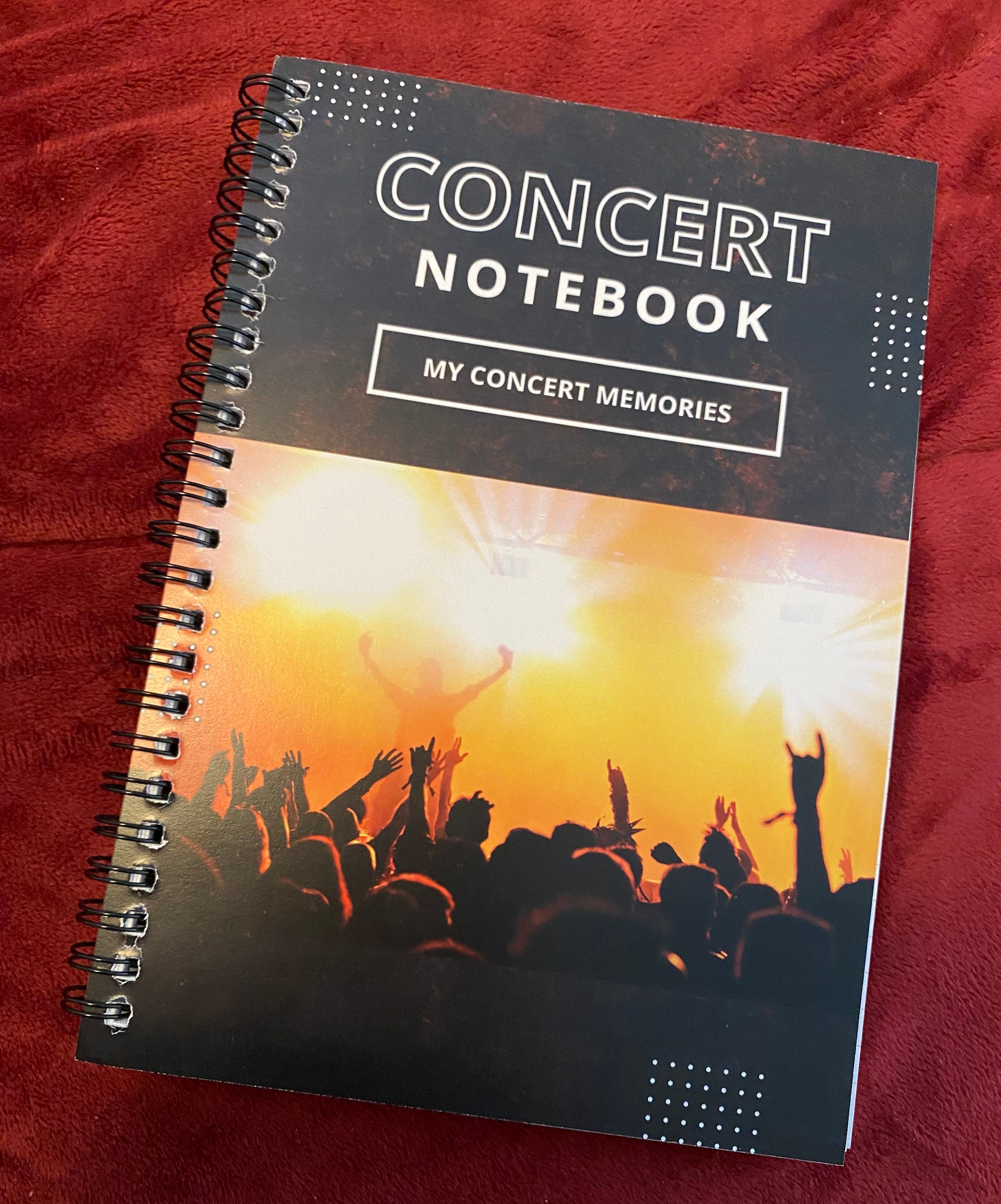 Concert Notebook, Concert Ticket Storage, Concert Journal, Live Music Diary, Music Journal ...