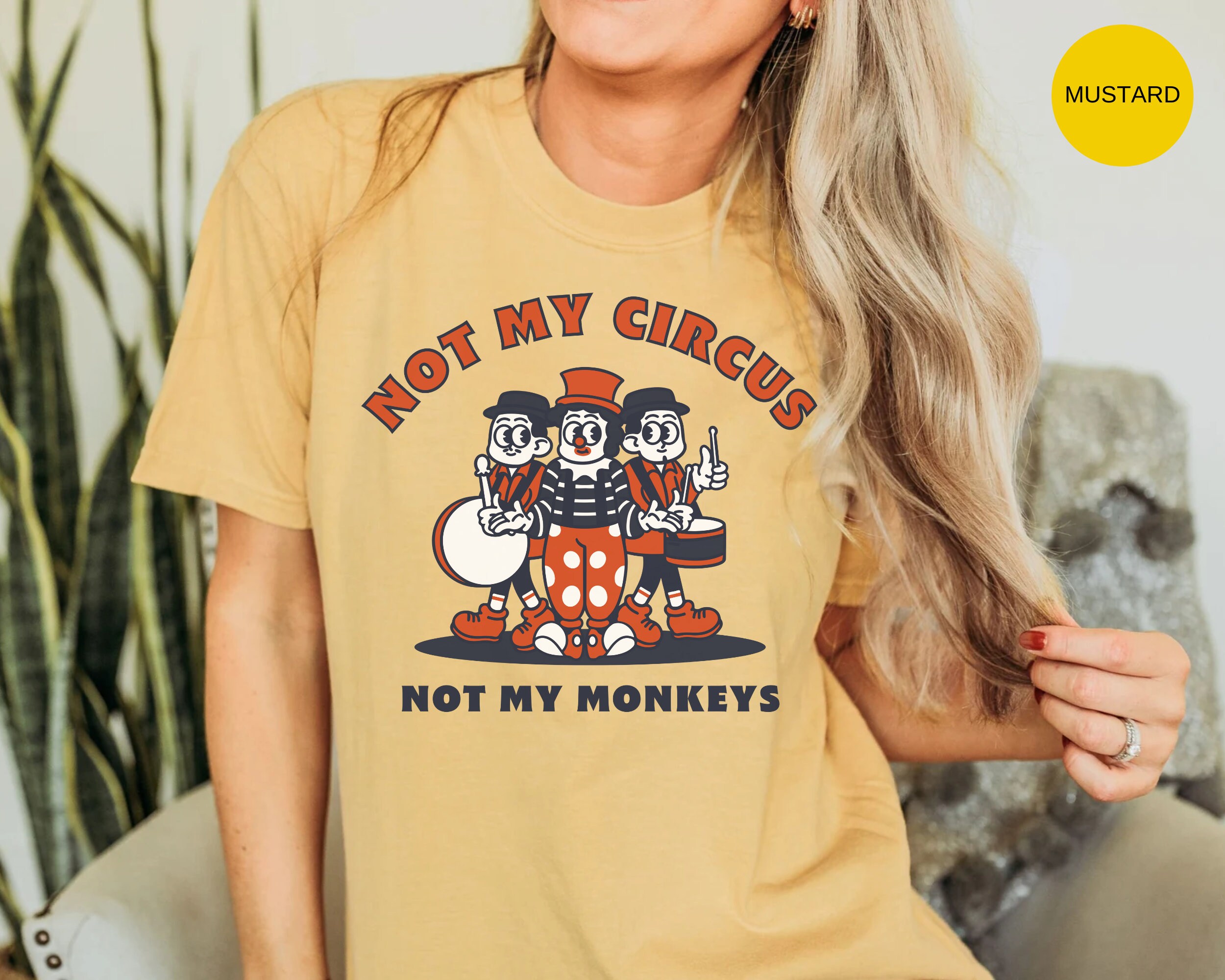 Retro Clowncore Not My Circus Not My Monkeys Shirt, Clowncore Clothing ...