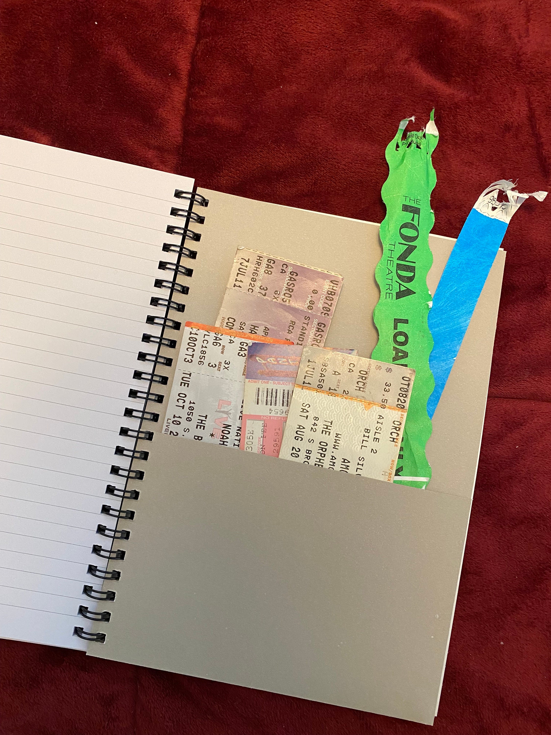 Concert Notebook, Concert Ticket Storage, Concert Journal, Live Music ...