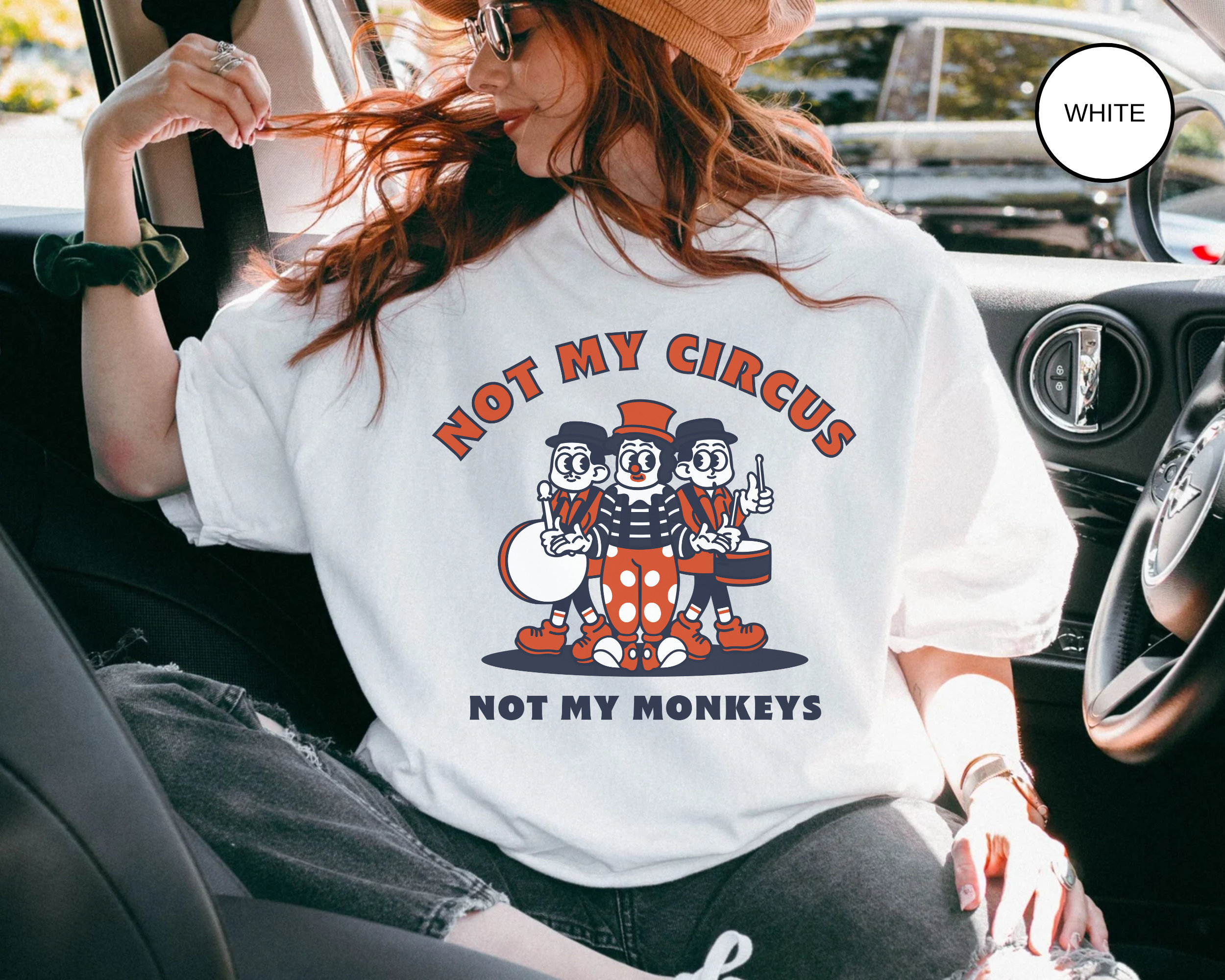 Retro Clowncore Not My Circus Not My Monkeys Shirt, Clowncore Clothing ...