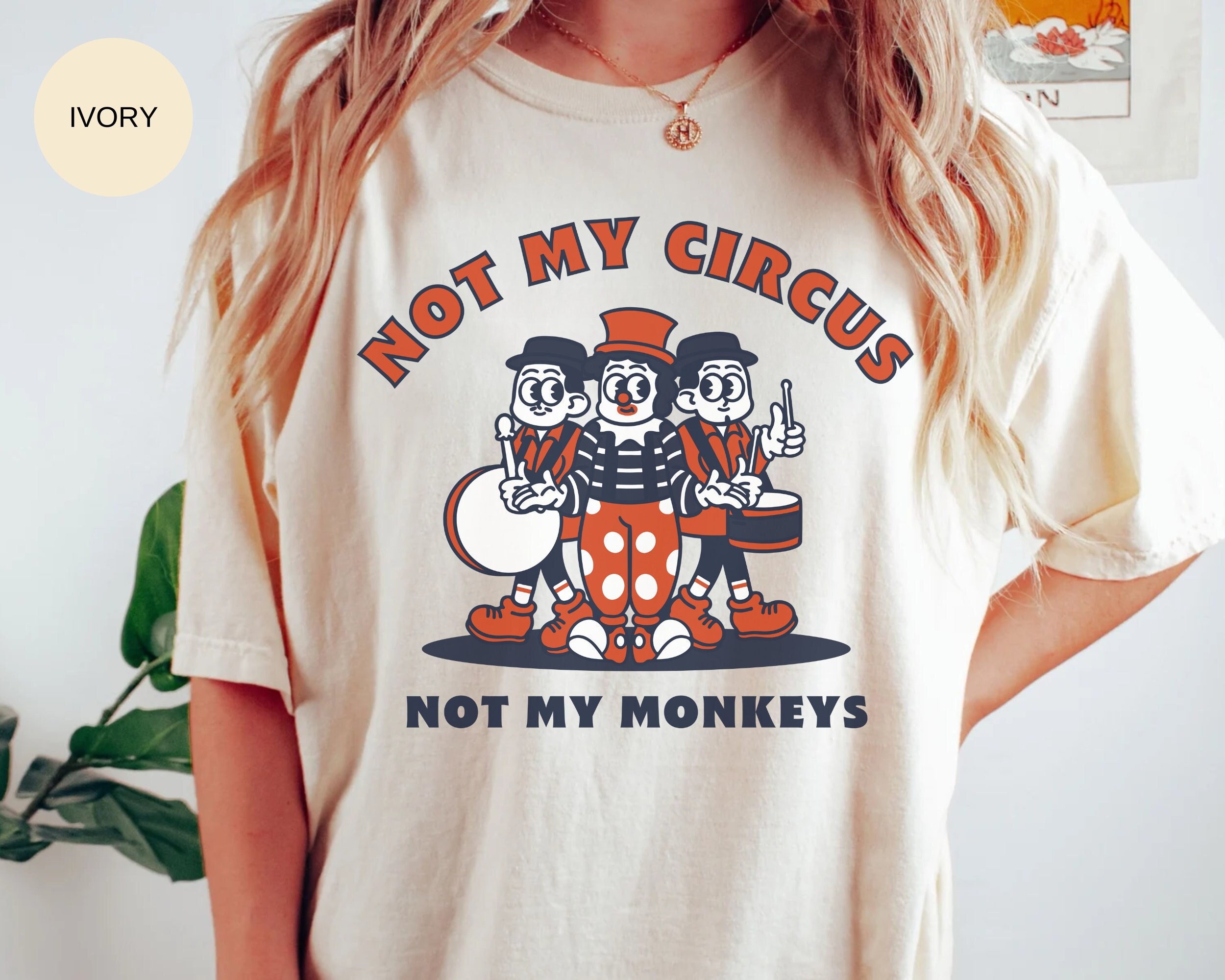 Retro Clowncore Not My Circus Not My Monkeys Shirt, Clowncore Clothing ...