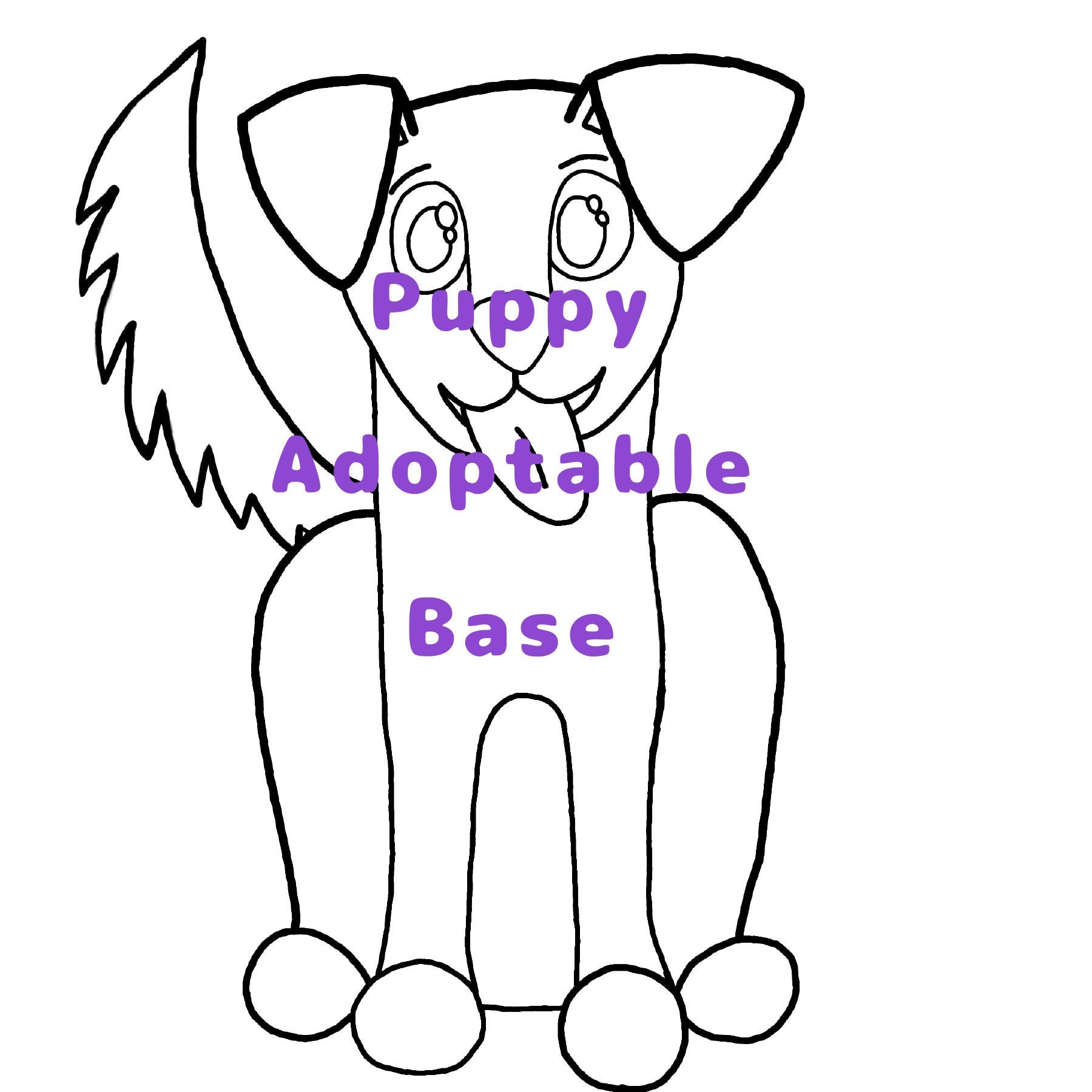 Cartoon Puppy Adoptable Base - Etsy España