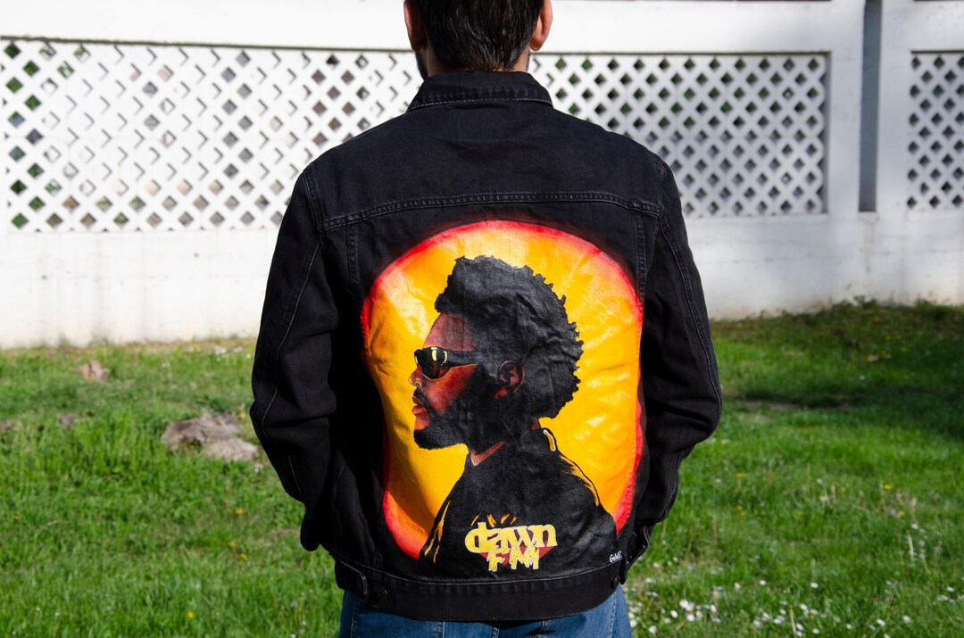Hand Painted Custom Denim Jacket THE WEEKND - Etsy