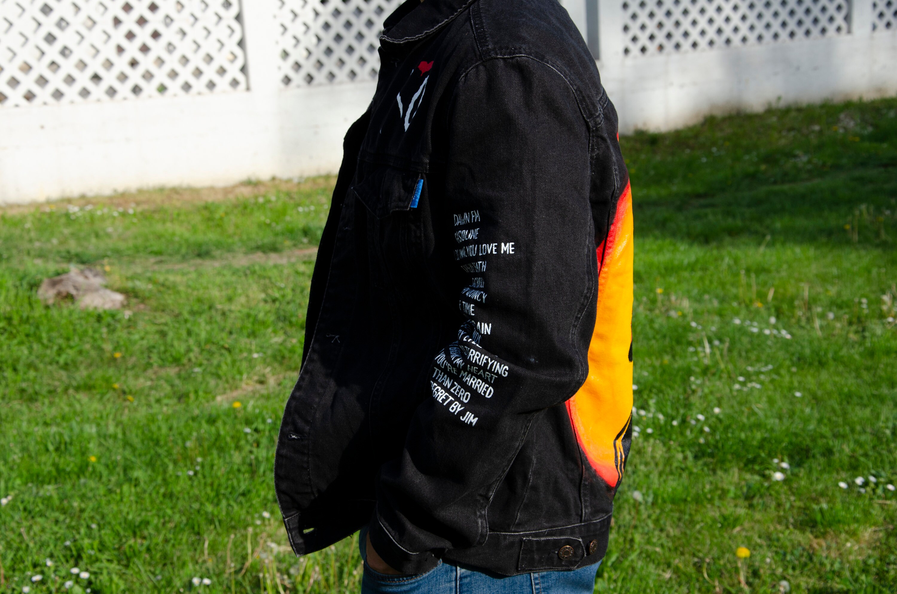 Hand Painted Custom Denim Jacket THE WEEKND - Etsy