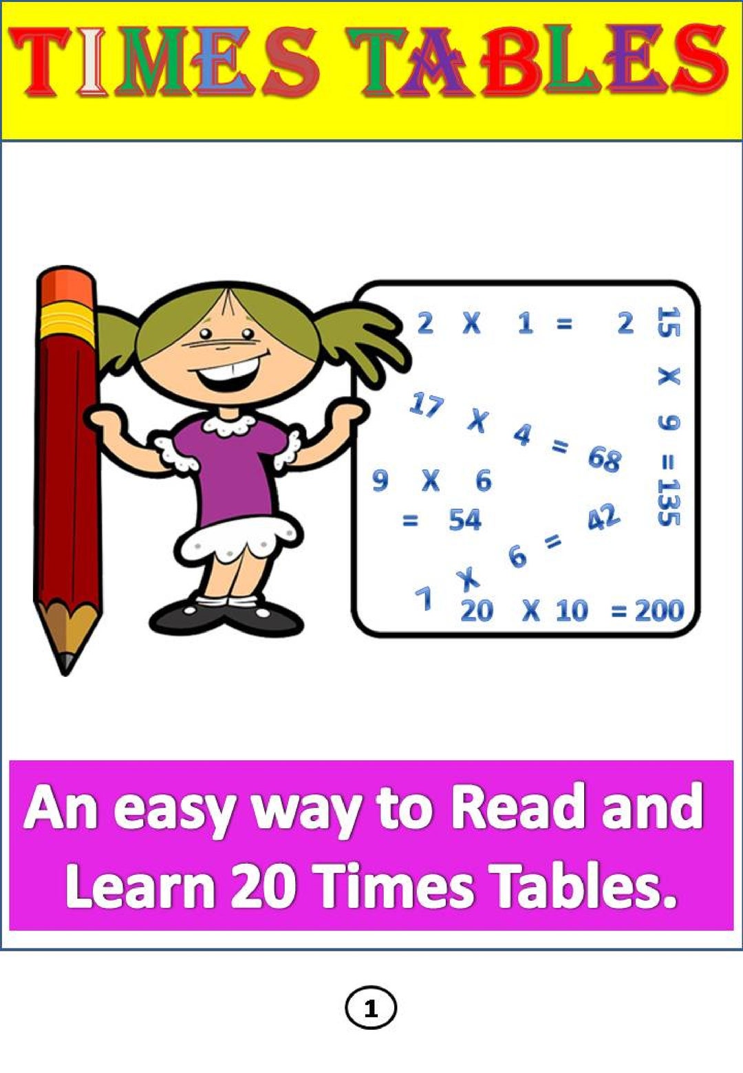 2 to 20 Time Table Charts - Etsy