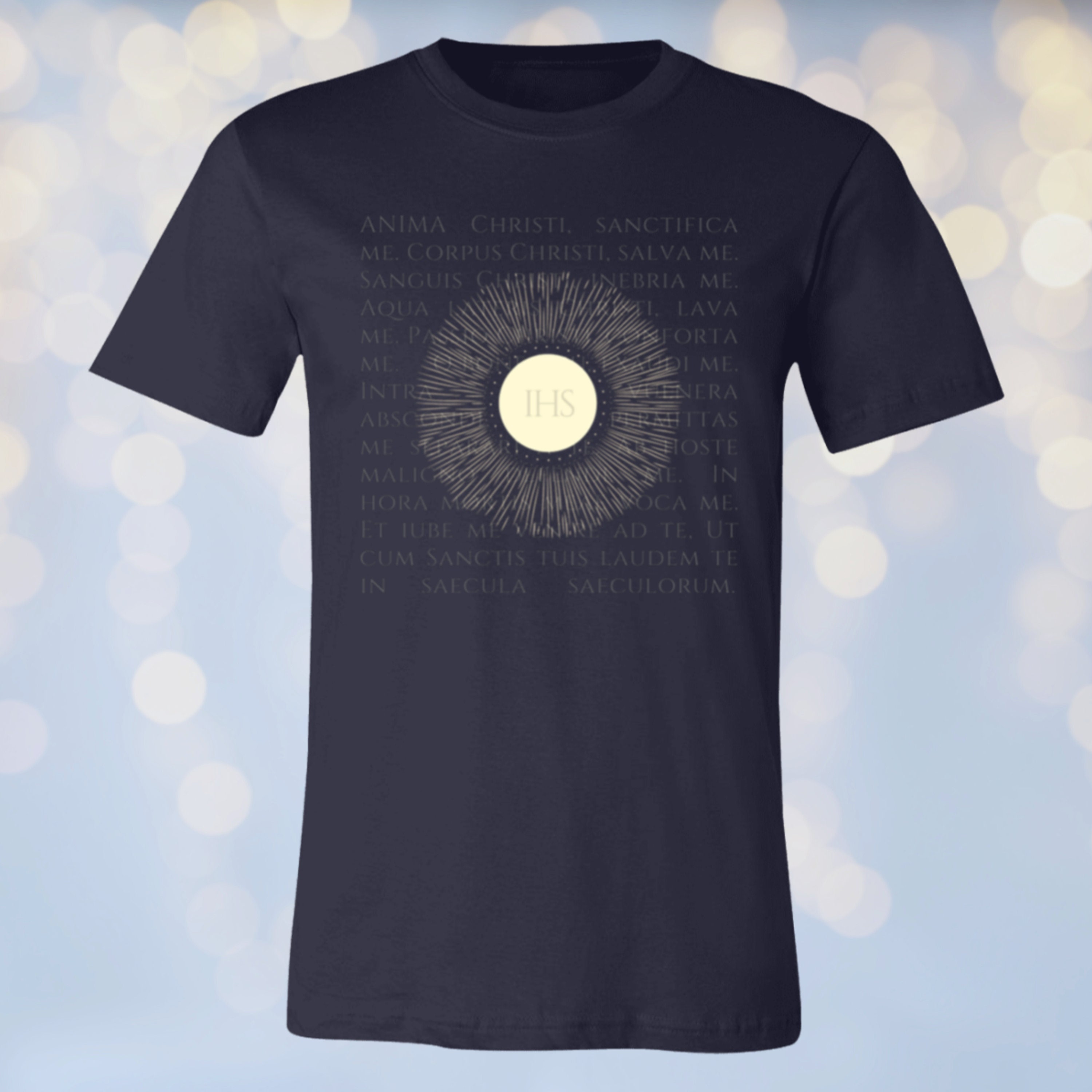 Anima Christi Catholic Latin Prayer Unisex Slim Fit T-shirt Eucharist ...