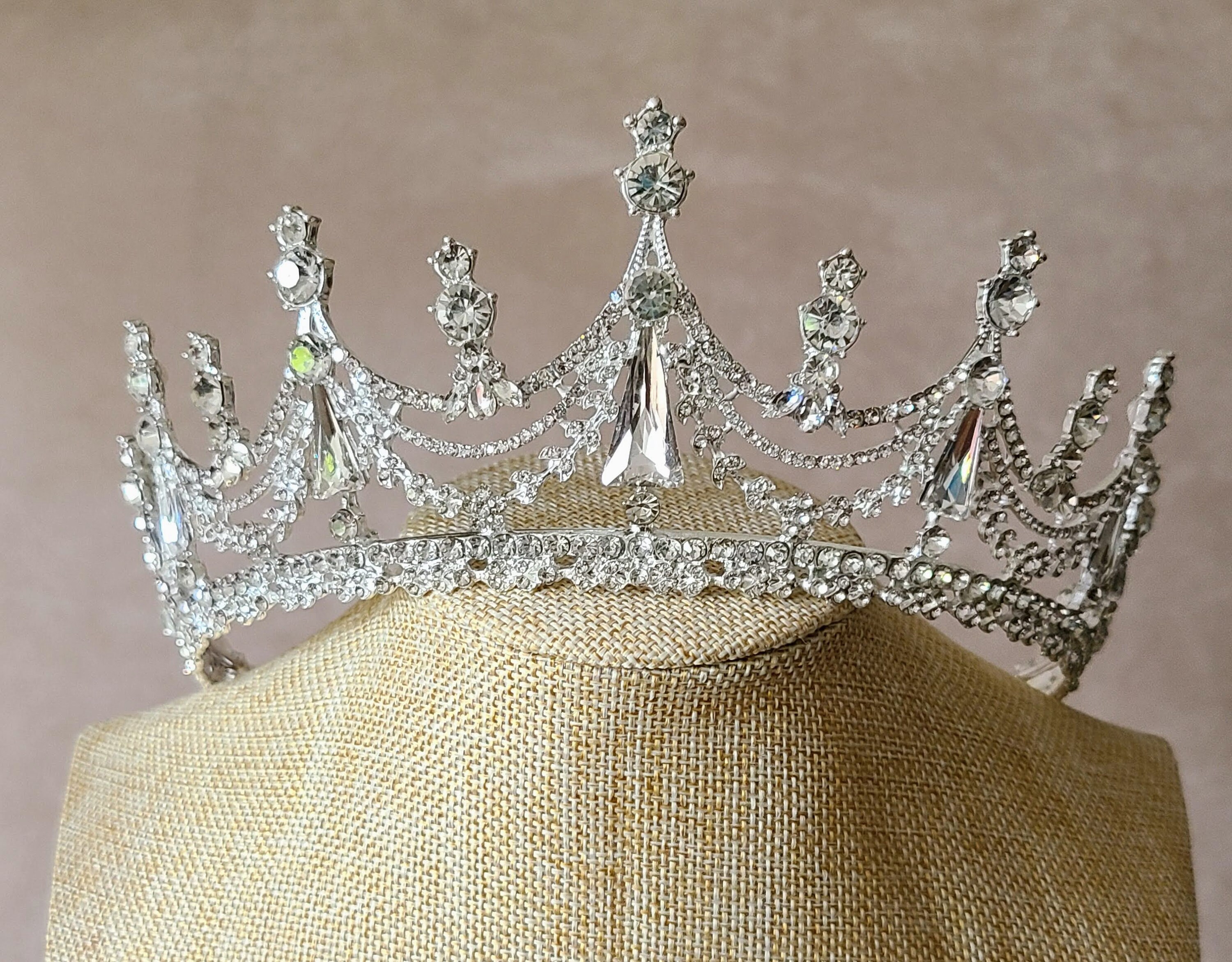 Art Deco Tiara Ice Queen Tiara Quinceanera Tiara Silver - Etsy Canada