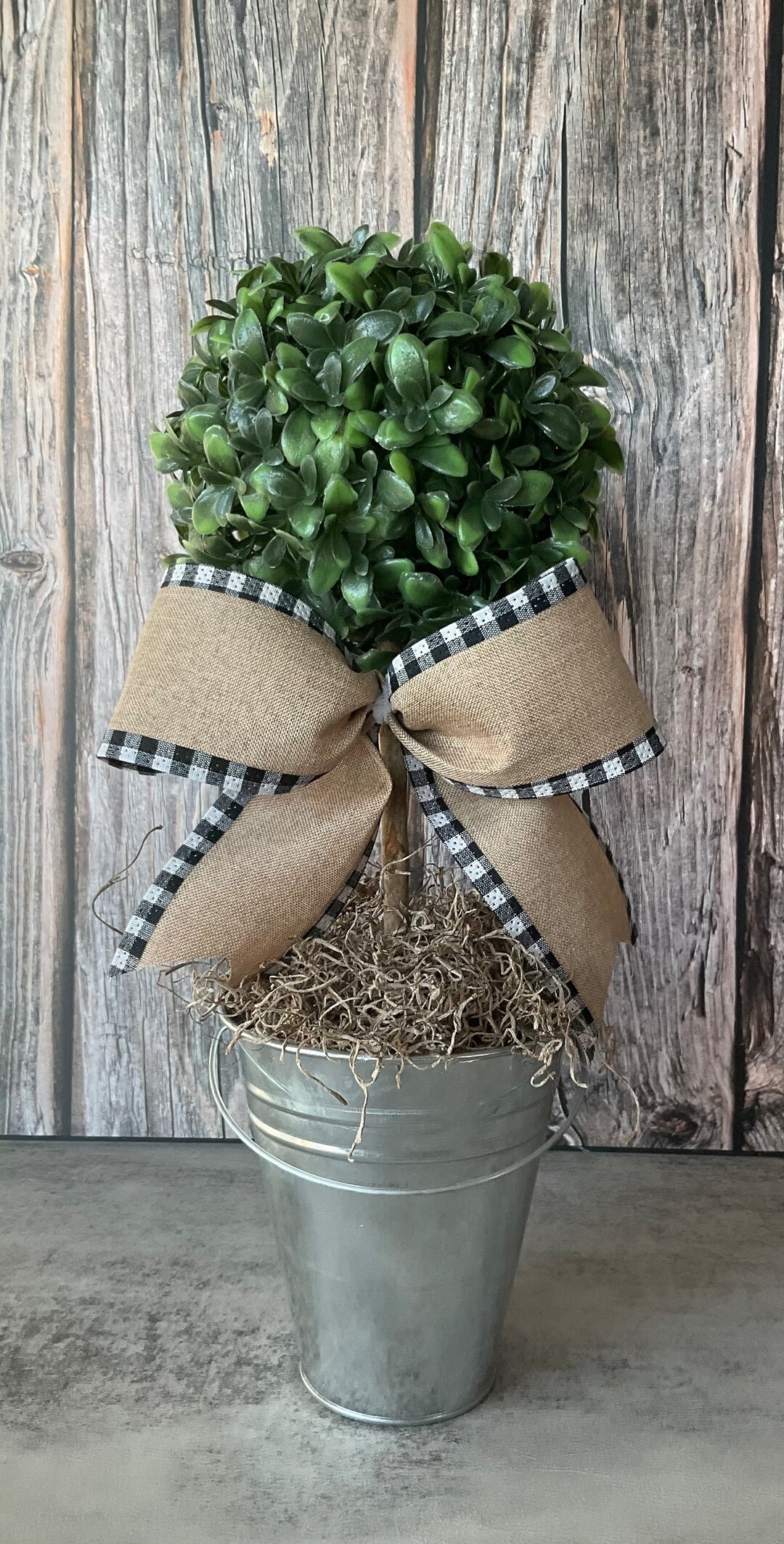 Christmas/holiday Topiary With Custom Bow and Base-choose Your - Etsy