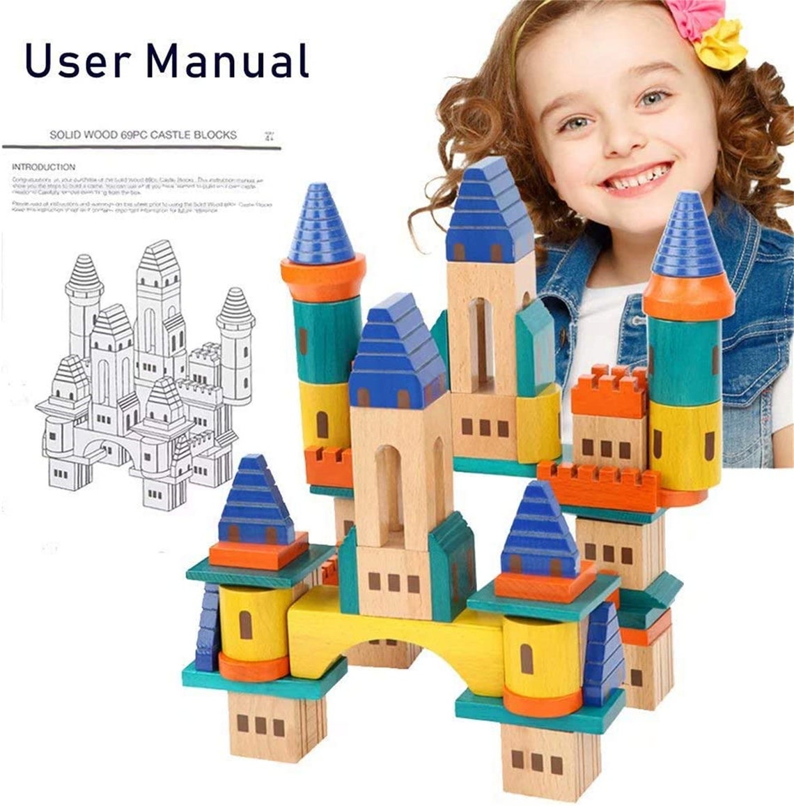 Bloques de construcción de castillos de madera Set-Stacking | Etsy