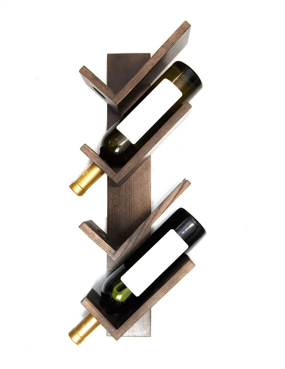 Handmade Wooden Crate 4 Bottle Wine Rack Unique Rustic Item - Etsy