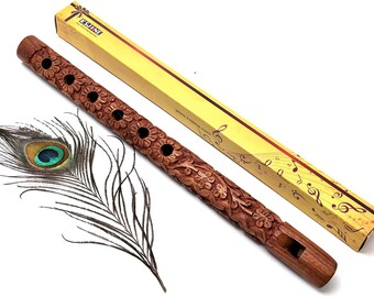 Carved Wooden Flute - Etsy