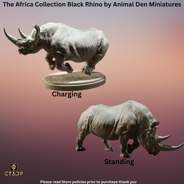 African Rhino Miniature - Etsy