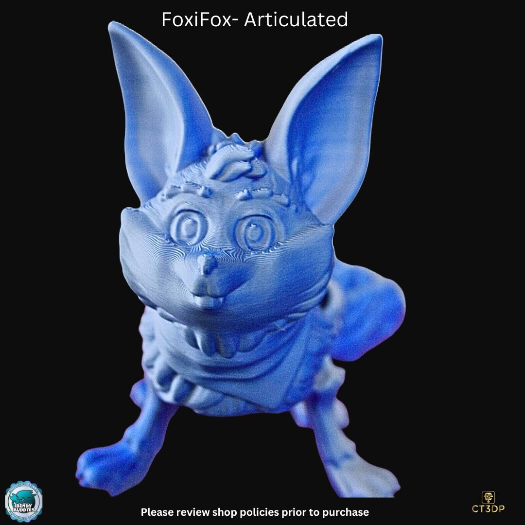 Meet Foxi Fox- a Fully Articulated Fox Model Printed in Blue/white ...